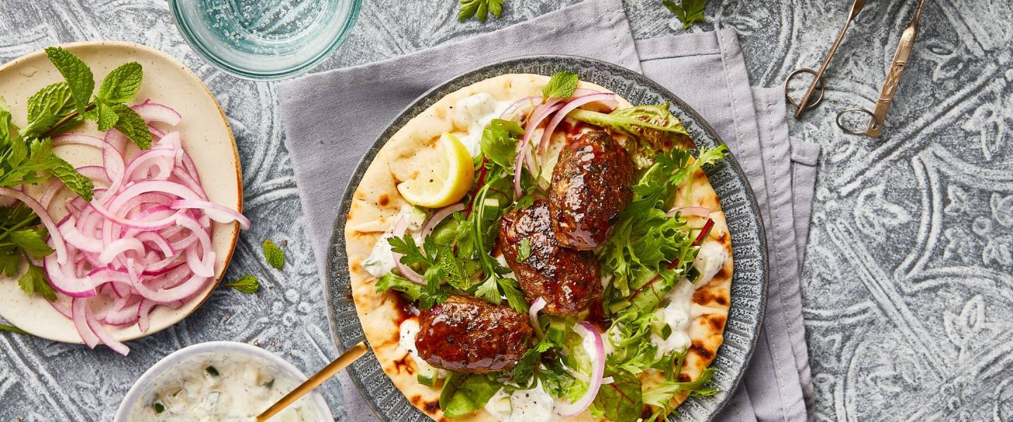Cook Lamb Kofta Flatbreads in 25 mins | Simply Cook